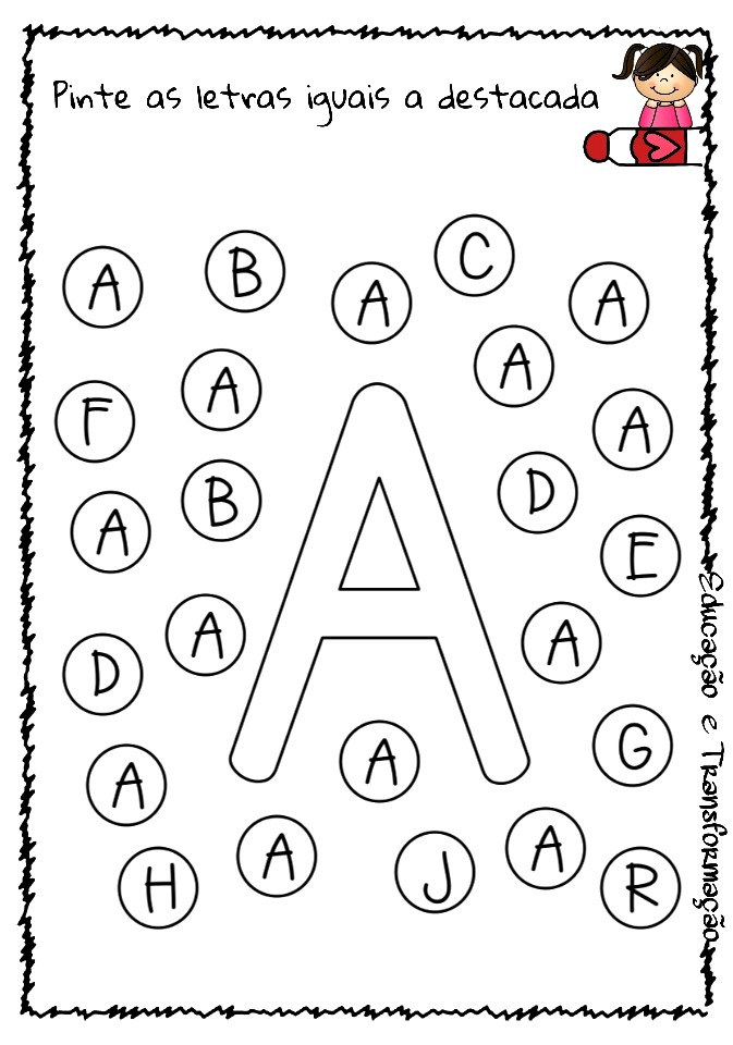 Blog Educação e Transformação: 👍Alfabeto: pintando as letras