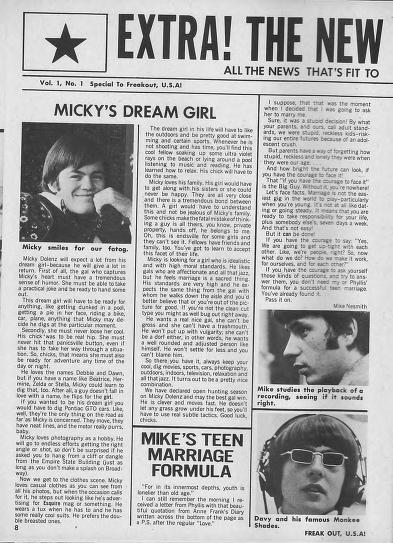 Extra! The New Monkey Times/ Day The Monkees Died In A Plane Crash ...