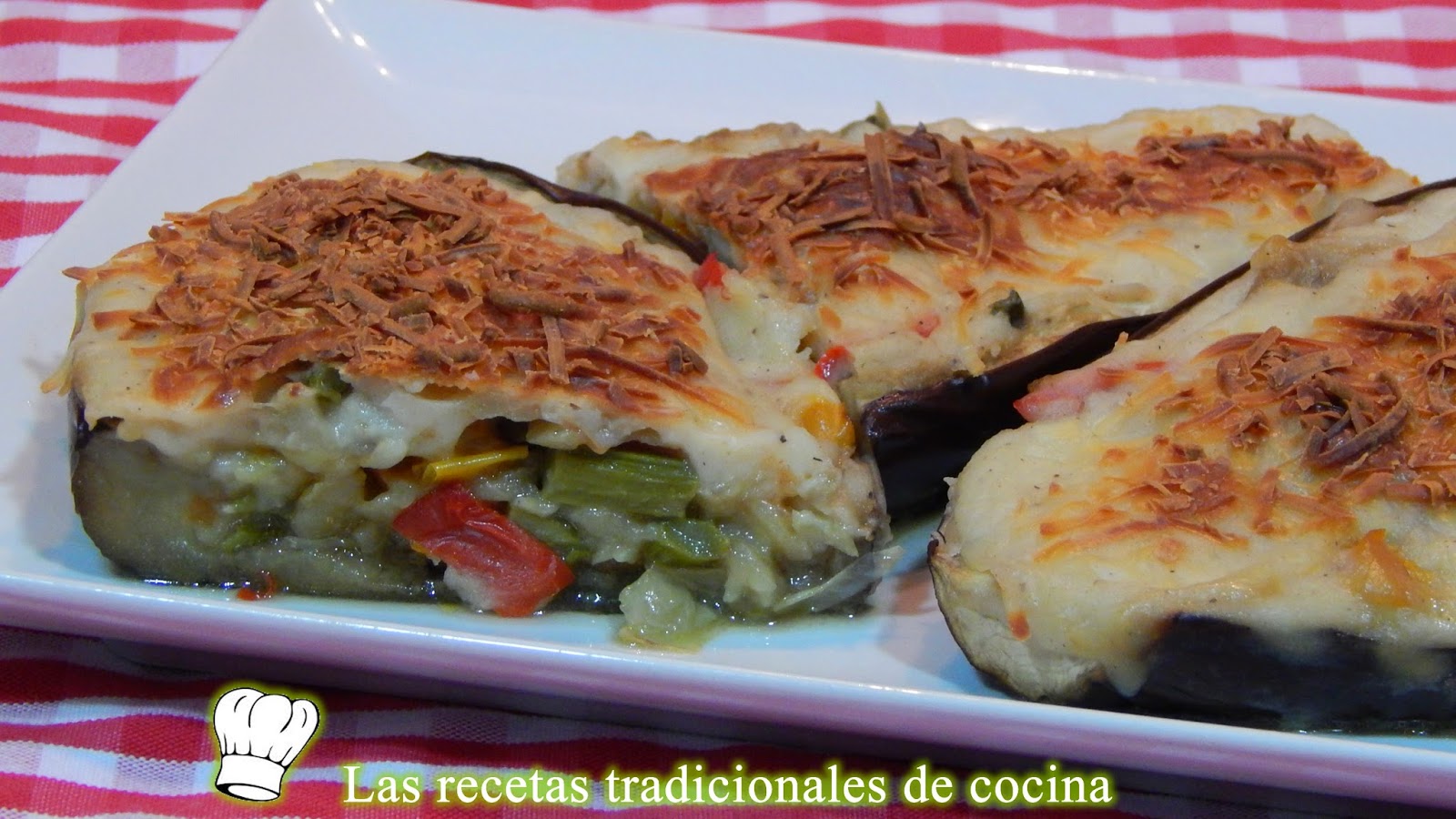 Receta fácil de berenjenas rellenas de verduras
