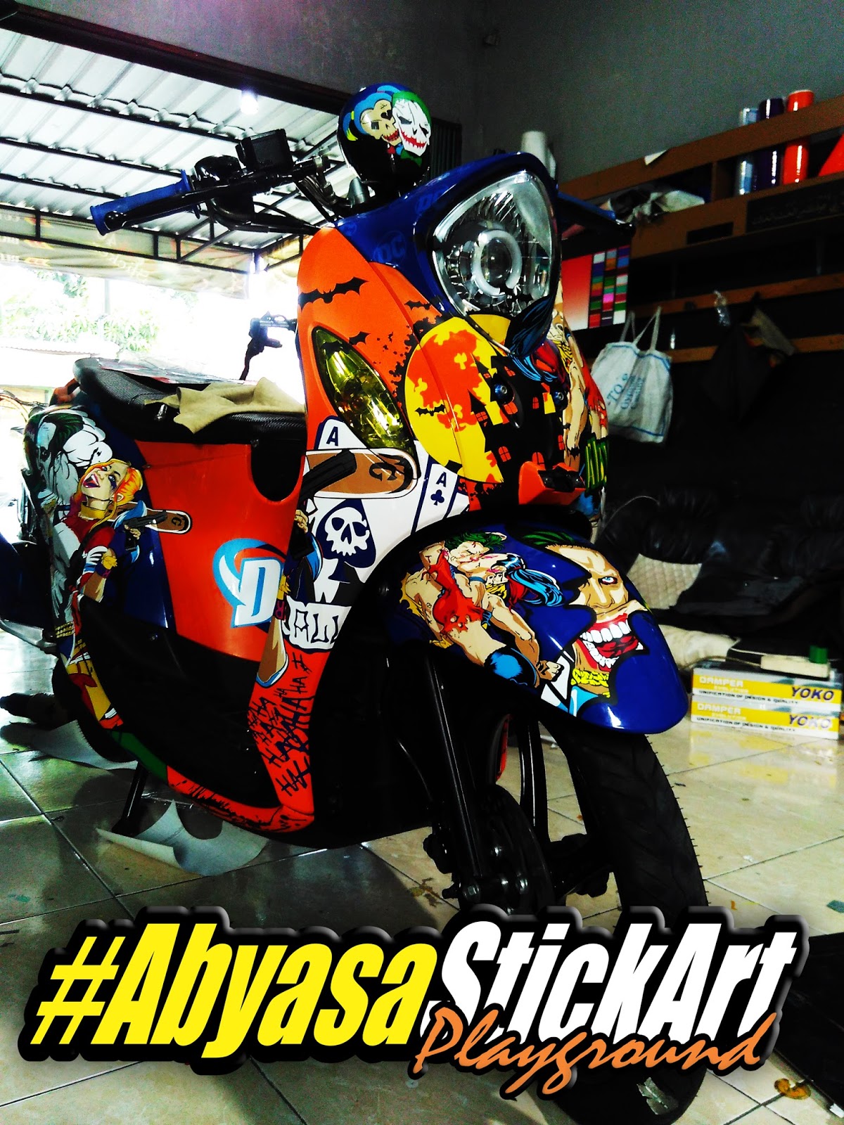 Foto Desain Cutting Sticker Motor Fino | Modif Sticker