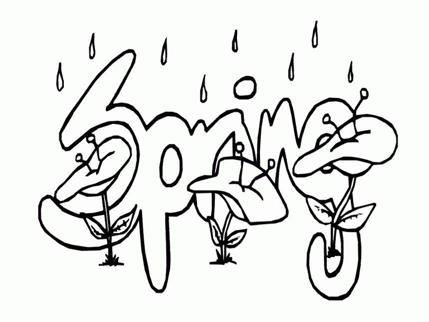 Kids Page: - Spring Day Flower Printouts Kids Coloring Pages