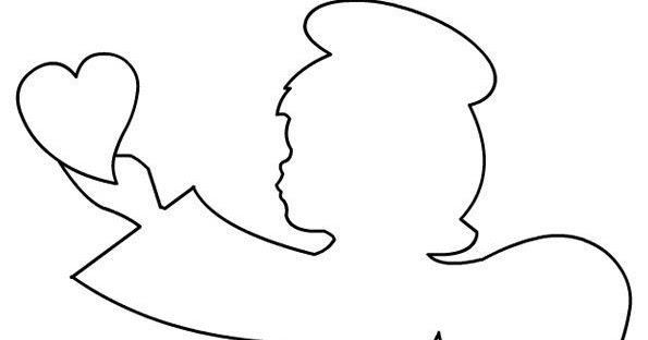 Molde de Ángel con Corazón. | Oh My Primera Comunión!