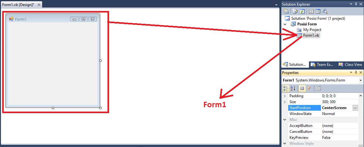VISUAL BASIC NET PART 5 – TUTORIAL CARA MENGGANTI NAMA(RENAME) FORM ...