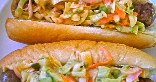 The Briny Lemon: Beer-Brined Brats with Hot Thousand Island Slaw