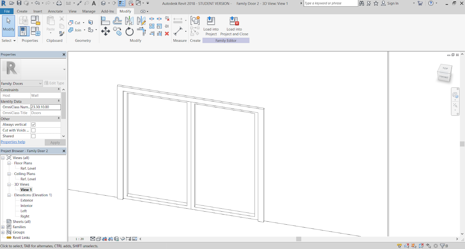 Computer Applications - Project 1: Revit Modeling & Documentation