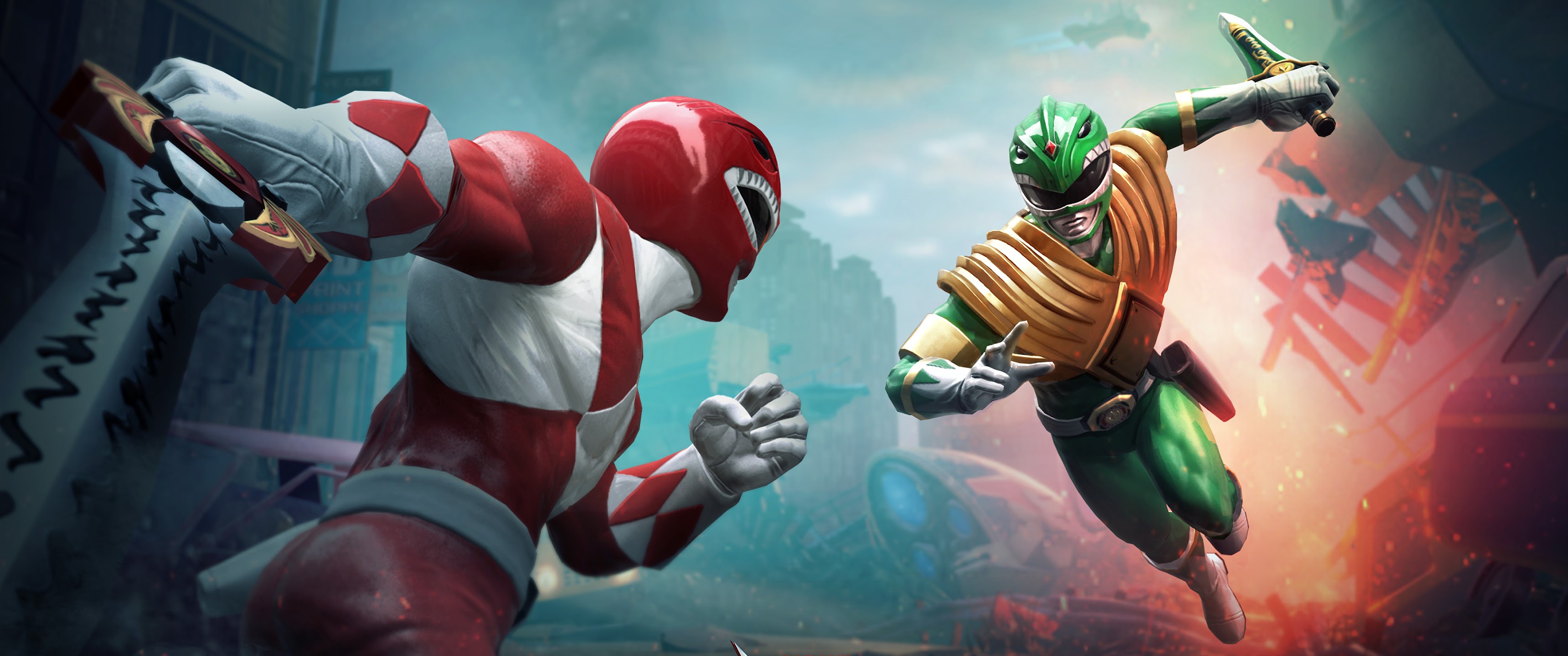 Power Rangers: Battle for the Grid, Red Ranger vs. Green Ranger,4K ...