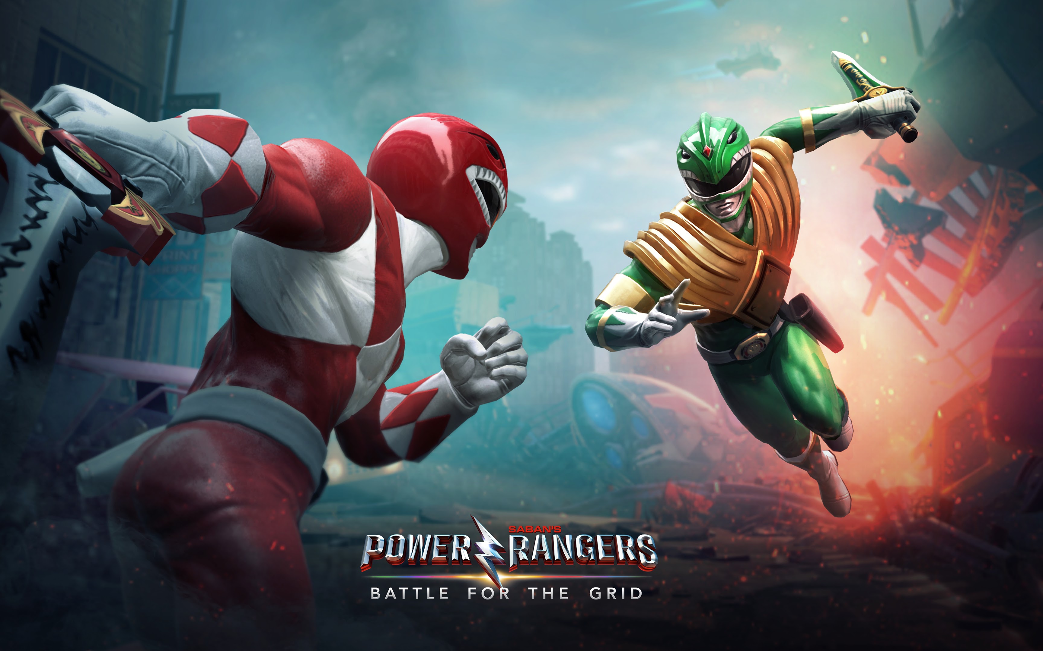 Power Rangers: Battle for the Grid, Red Ranger vs. Green Ranger,4K ...