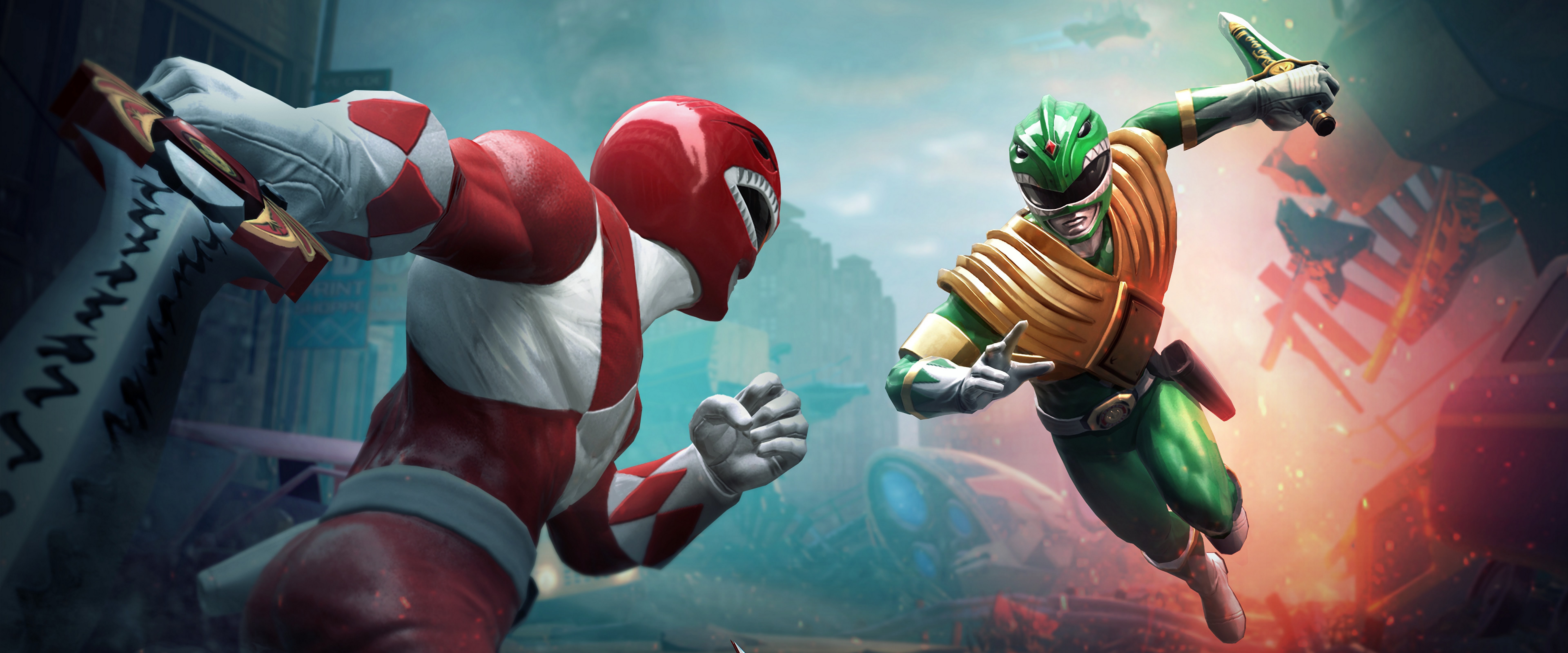 Power Rangers: Battle for the Grid, Red Ranger vs. Green Ranger,4K ...