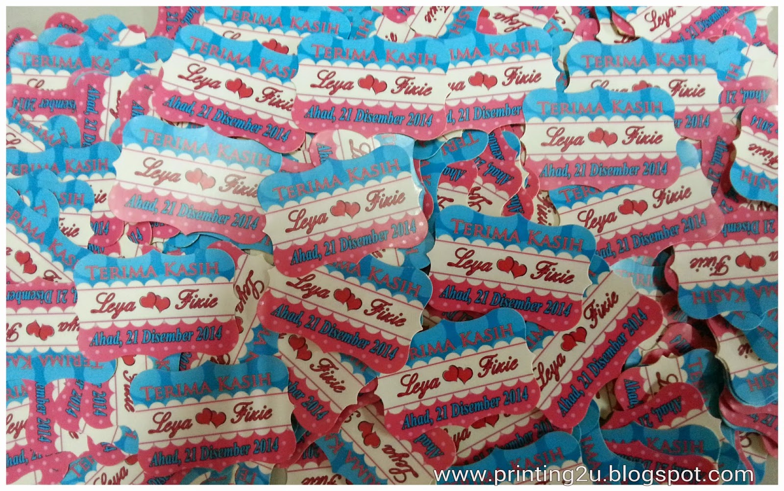 Tempahan Sticker & Tag - Untuk Majlis Perkahwinan, Pertunangan, Sticker ...