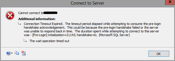 This is because the server on which SQL server is installed, is denying the client connections ...