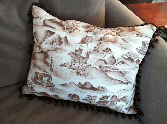 one half world: Brown and white toile