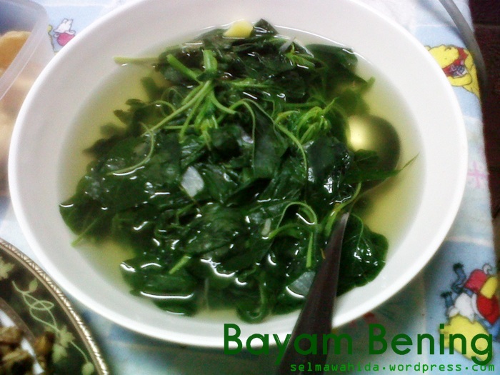 Resep Sayur Bening (Bayam)