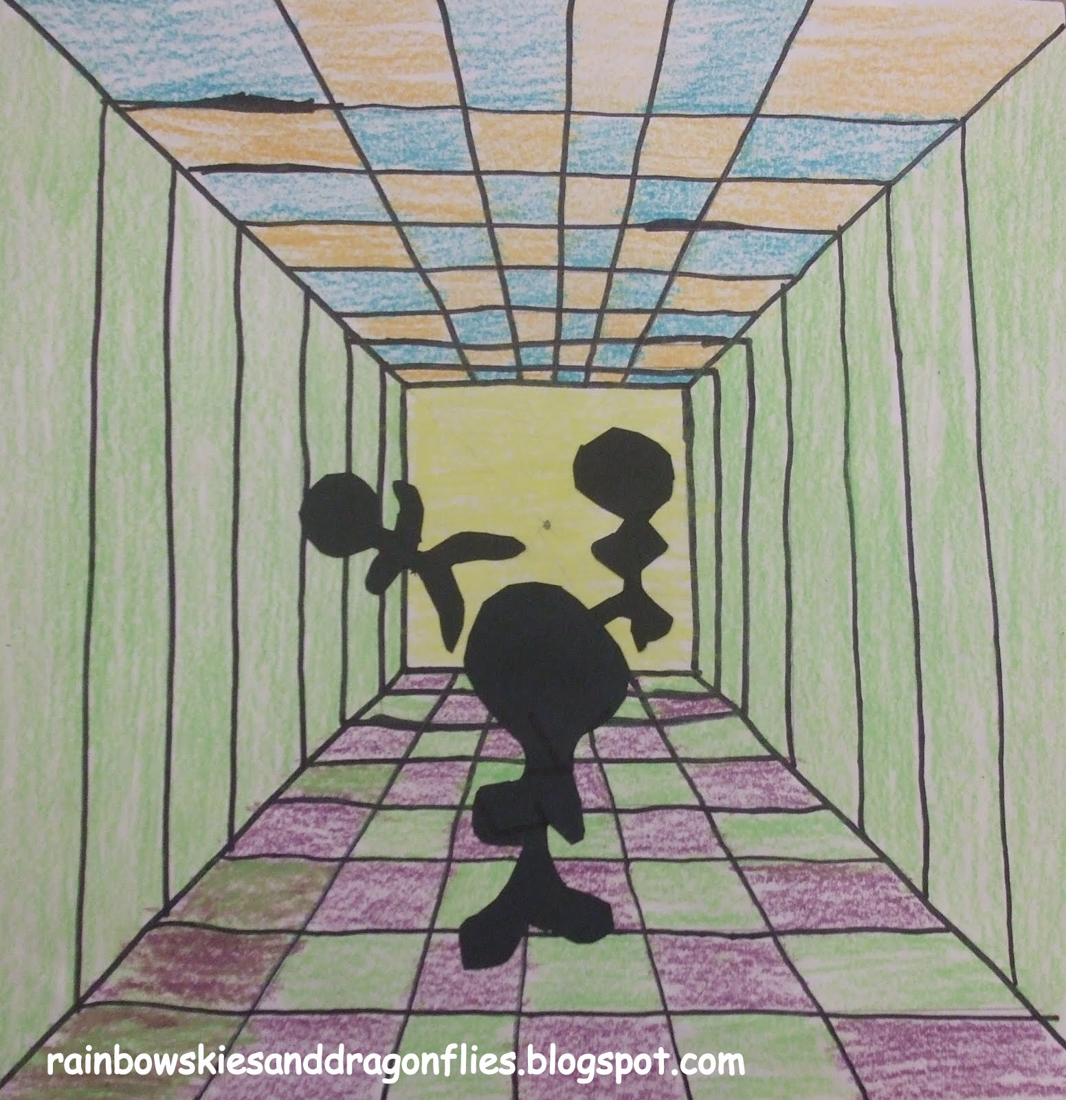 Rainbow Skies & Dragonflies: 1 Point perspective and 5th Grade