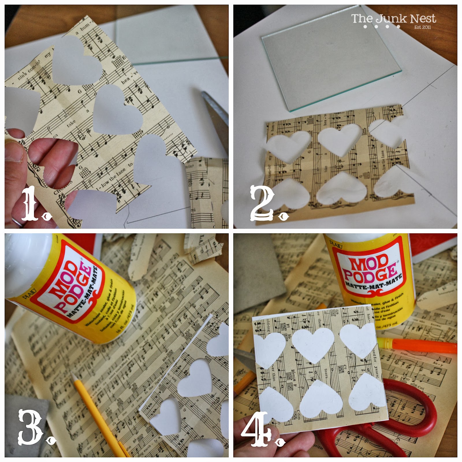 The Junk Nest: DIY Heart Picture Frame