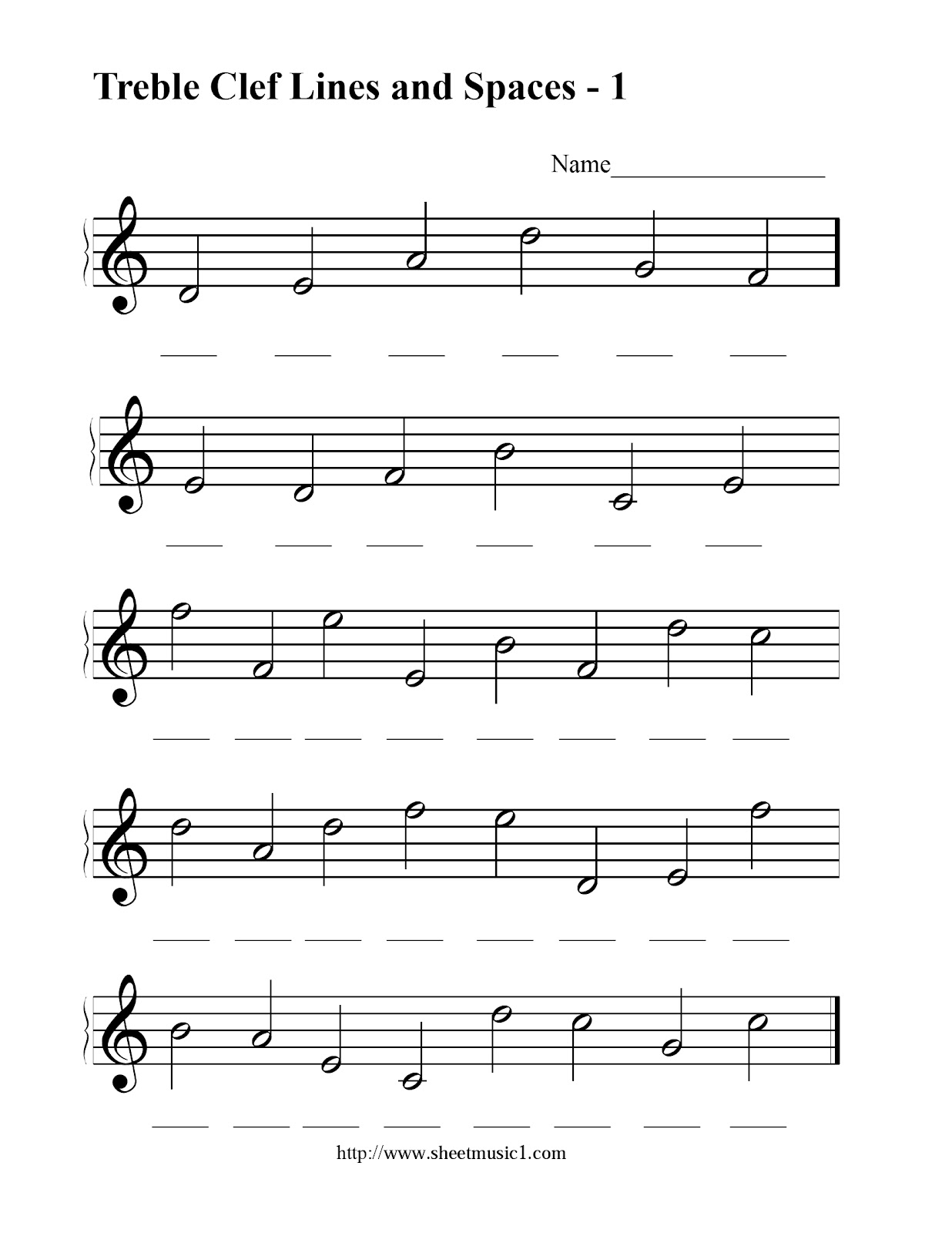 Miss Jacobson's Music: THEORY #6: TREBLE CLEF NOTE READING