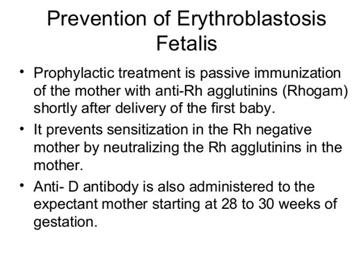Erythroblastosis fetalis