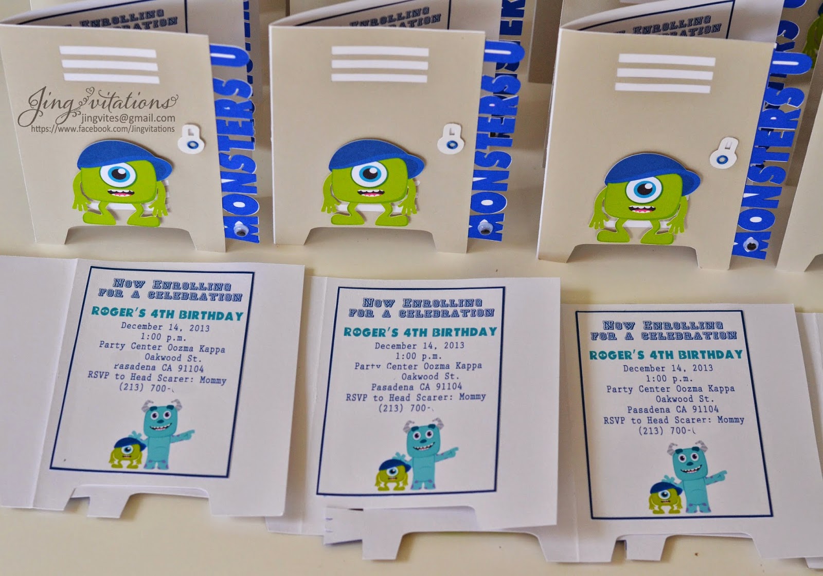 Monsters University Invitation Templates