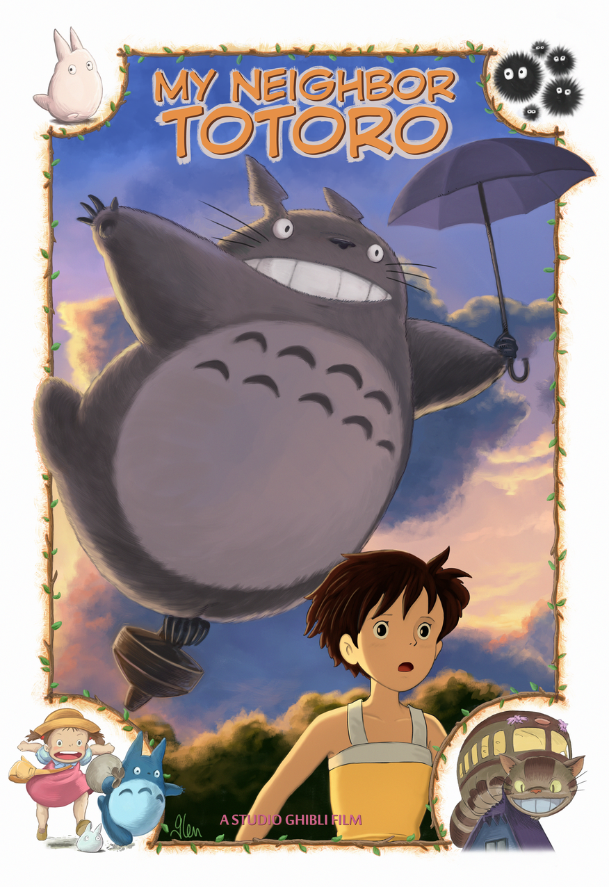 The Geeky Nerfherder: Movie Poster Art: My Neighbour Totoro (1988)