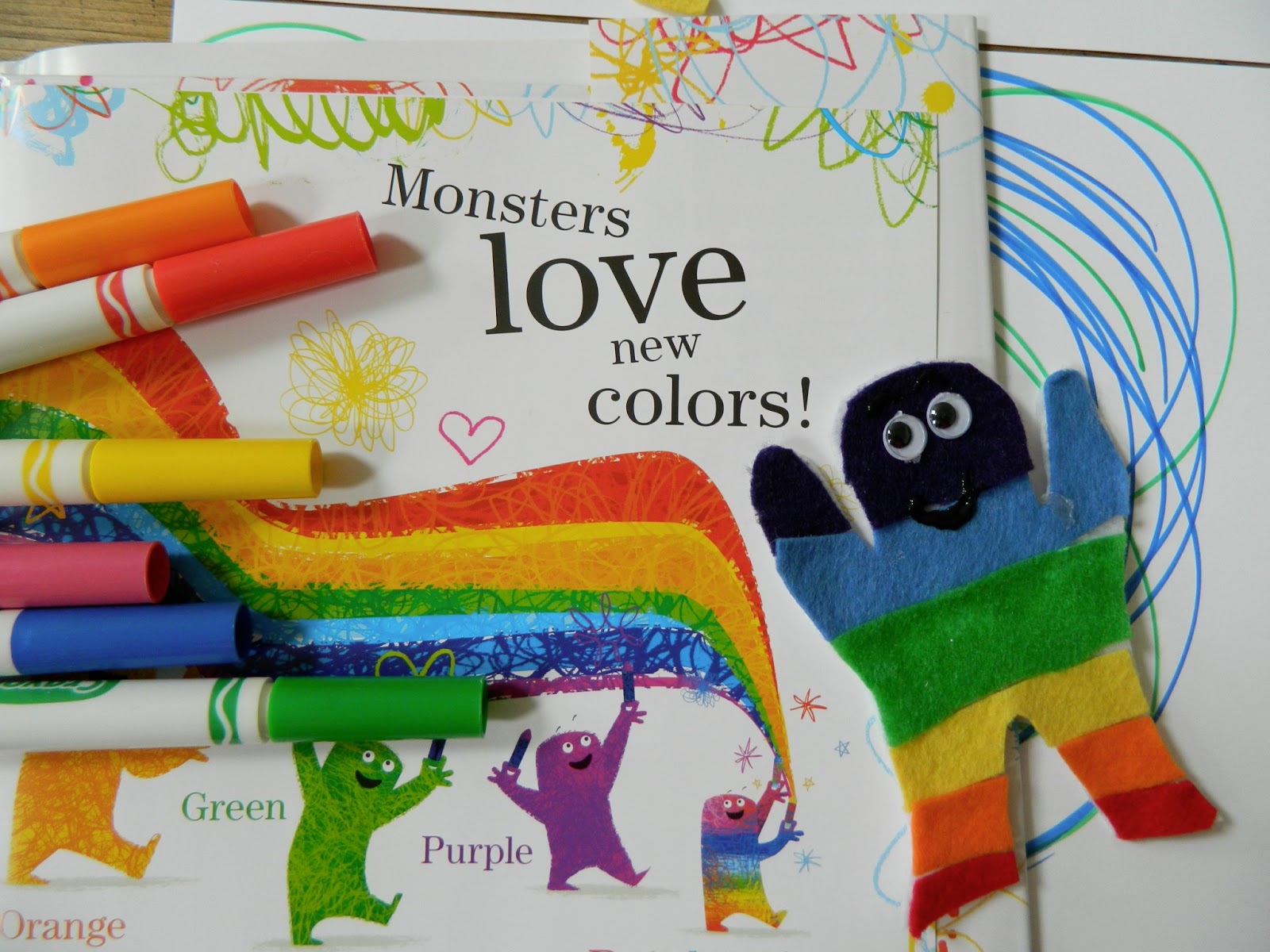the vintage umbrella: MONSTERS LOVE COLORS flannelboard