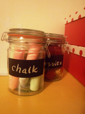 A Little Learning For Two: Homemade Chalk Board Labels