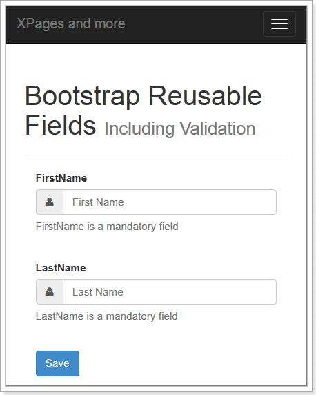 Xpages And More Reusable Bootstrap Text Fields Including Validation And Font Awesome Icons In
