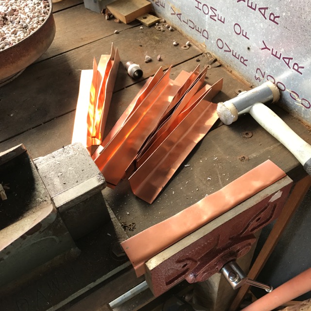 Rustnstuff: The beauty of copper, fire colour, leave and patina