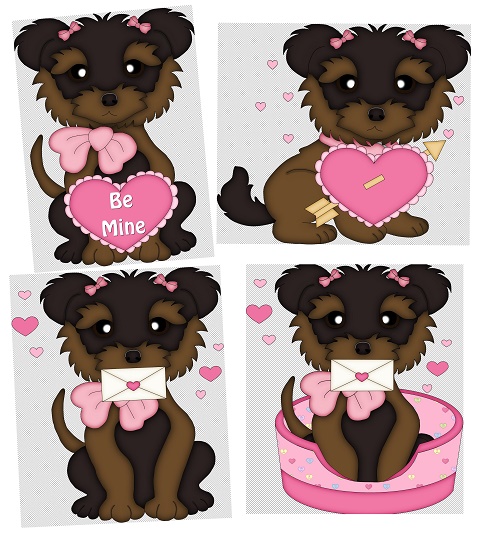 Cute Valentine´s Dogs Clipart. - Oh My Fiesta! in english