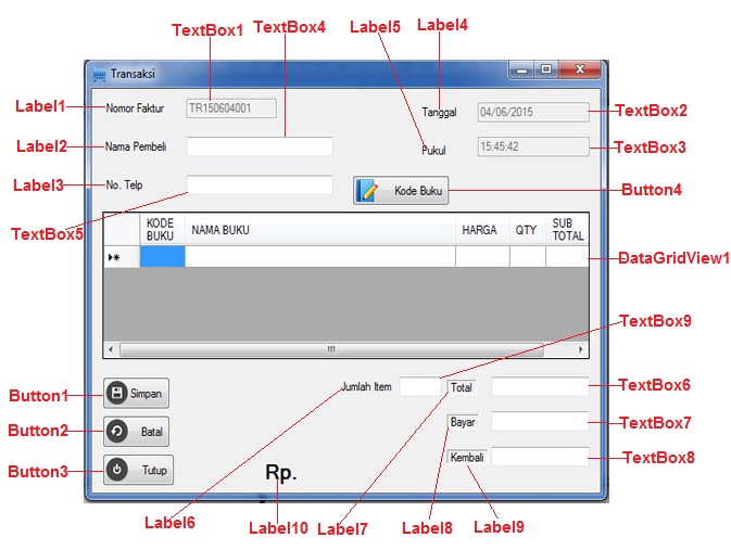 Membuat Form Transaksi ~ Bangky Roesly