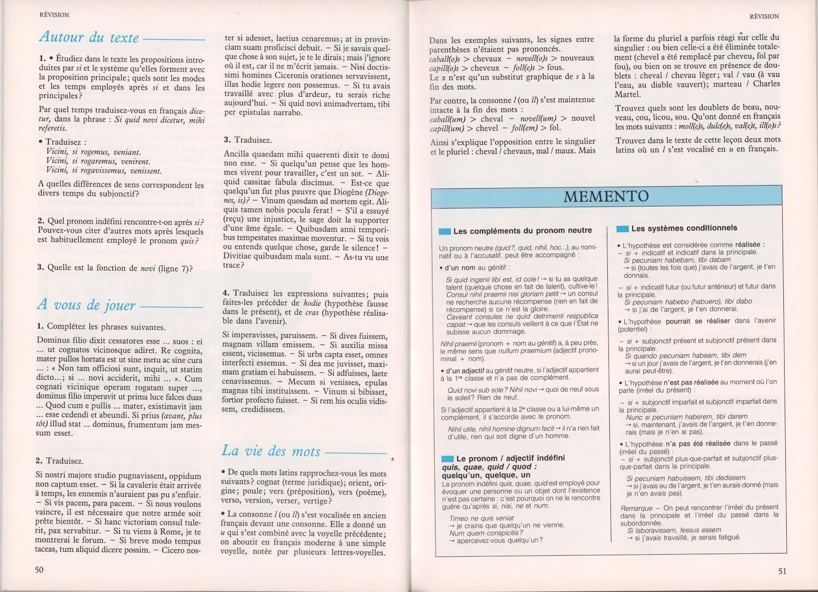 école : références: Martin, Gaillard, Cousteix, Laliman, Latin seconde ...