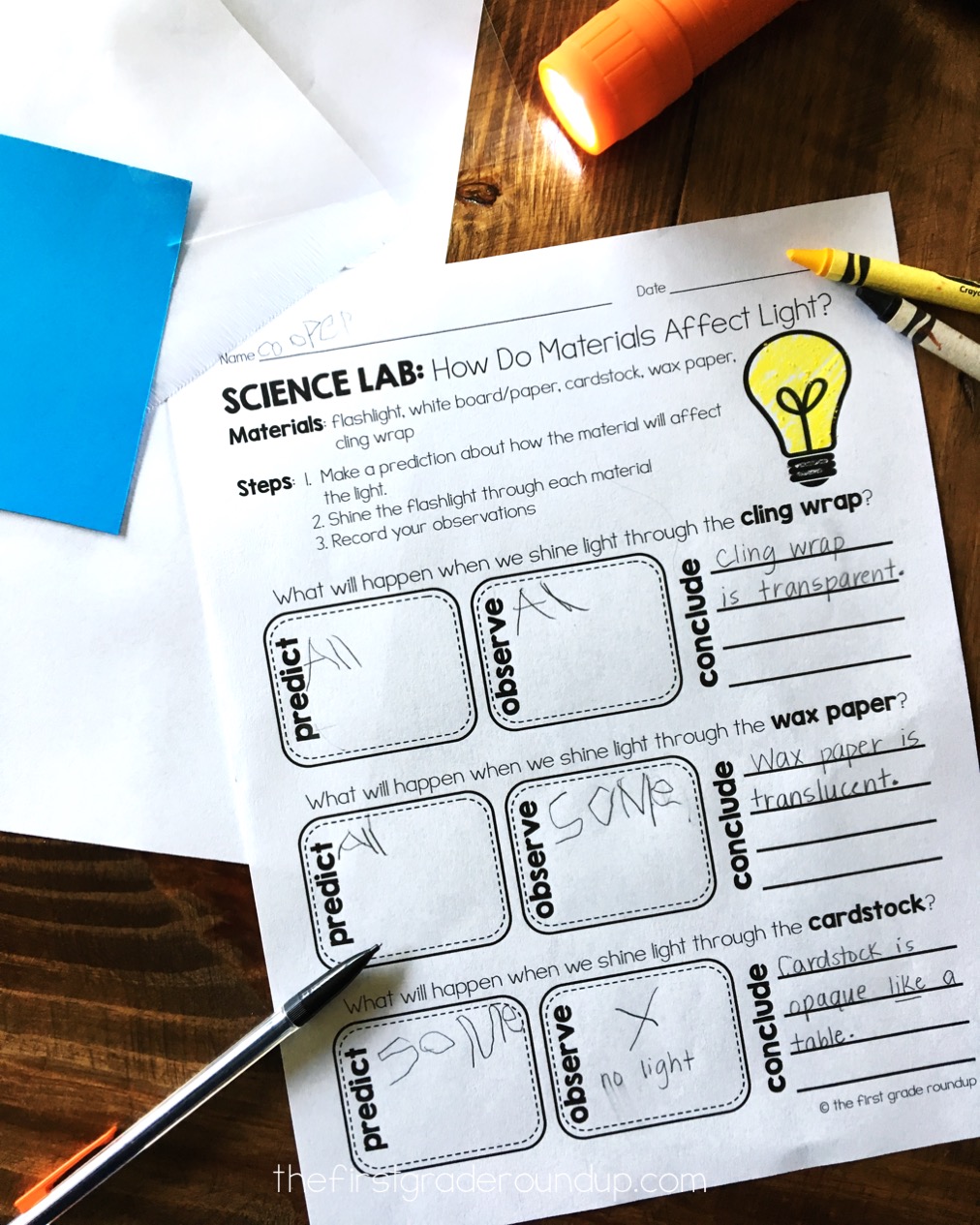 light science experiments and activities for first grade - The First ...