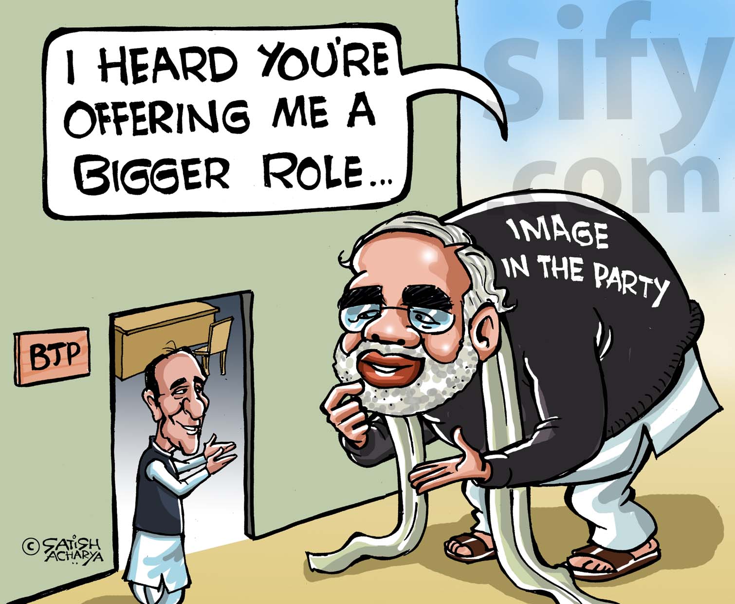 World of an Indian cartoonist!: Bigger role for Narendra Modi?