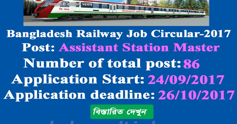 Bangladesh Railway Assistant Station Master Job Circular 2017 has been ...