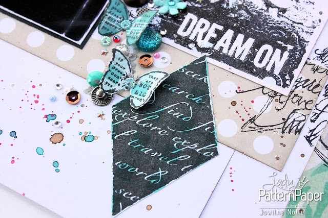 Stamped details with lady Pattern Paper. - imagine the possibilities