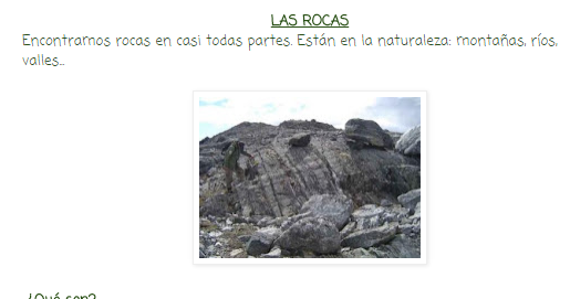 Princesa Natural: LAS ROCAS, LOS MINERALES Y EL SUELO