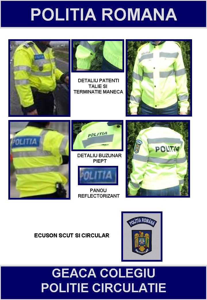 IMBRACAMINTE TINUTA UNIFORME POLITIA ROMANA: IMBRACAMINTE