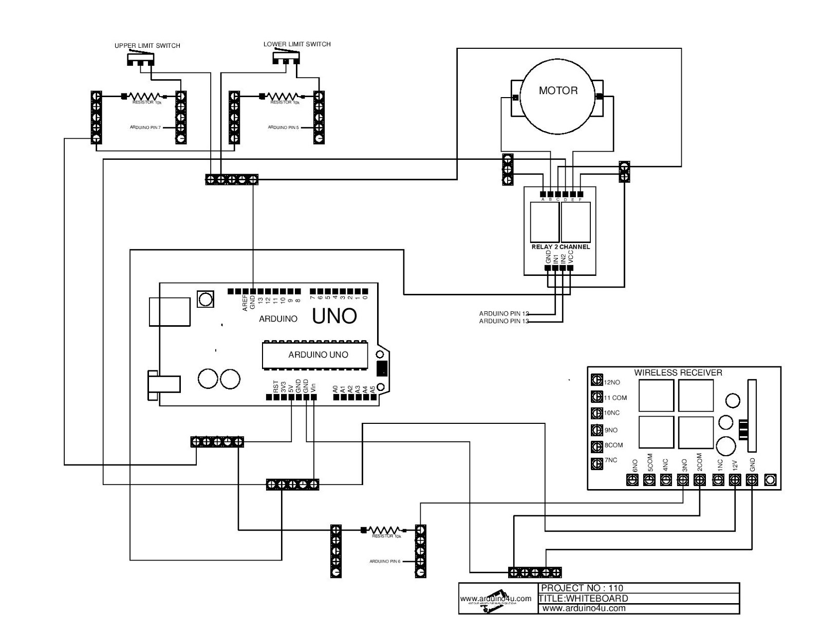 Projek Elektronik Arduino4u.com: 110-Whiteboard