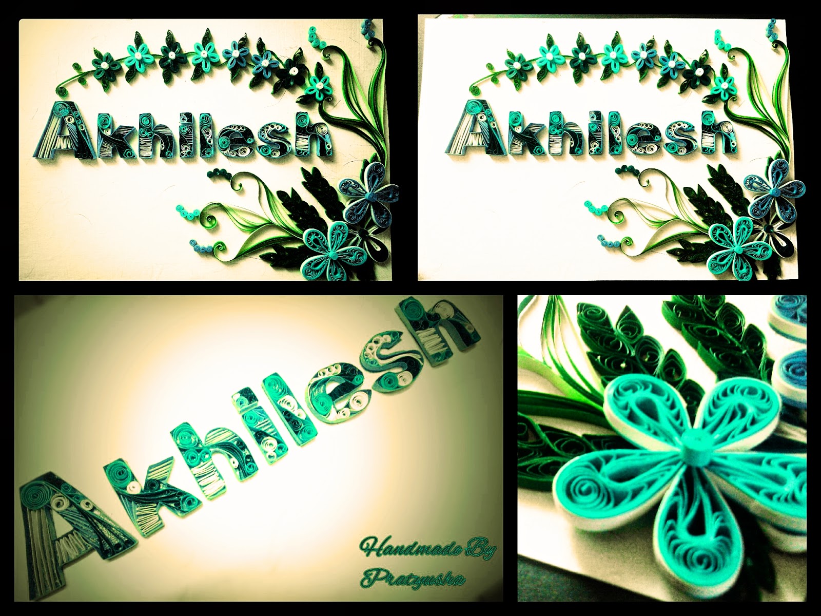 PRATVAM PROGS: Personalised Quilled Name plaques!!!