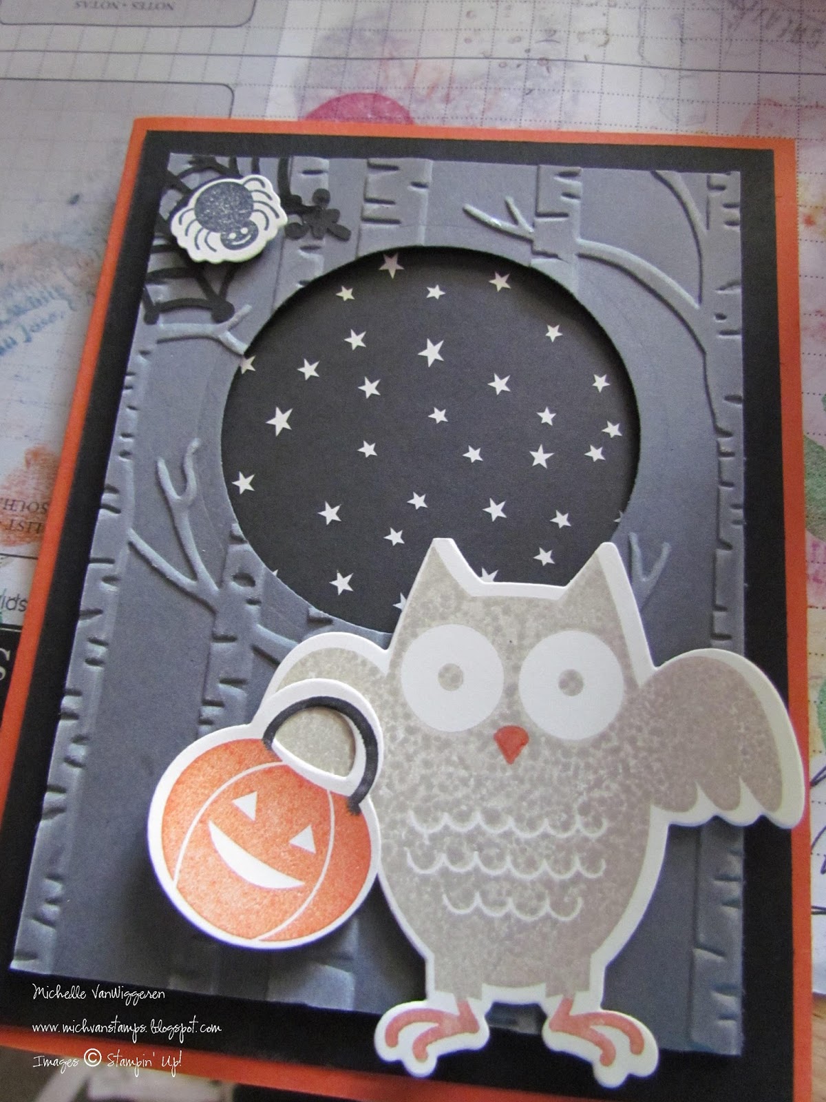 Michelle's Great Paper Chase: Owl-o-ween Boo! Card