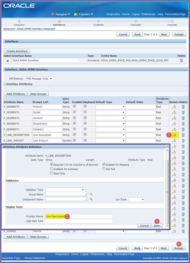 Oracle Applications: Oracle Custom WEB ADI Setups and Process for AP Invoice Interface