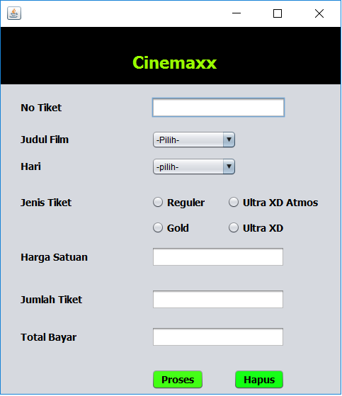Aplikasi Kasir Bioskop Sederhana