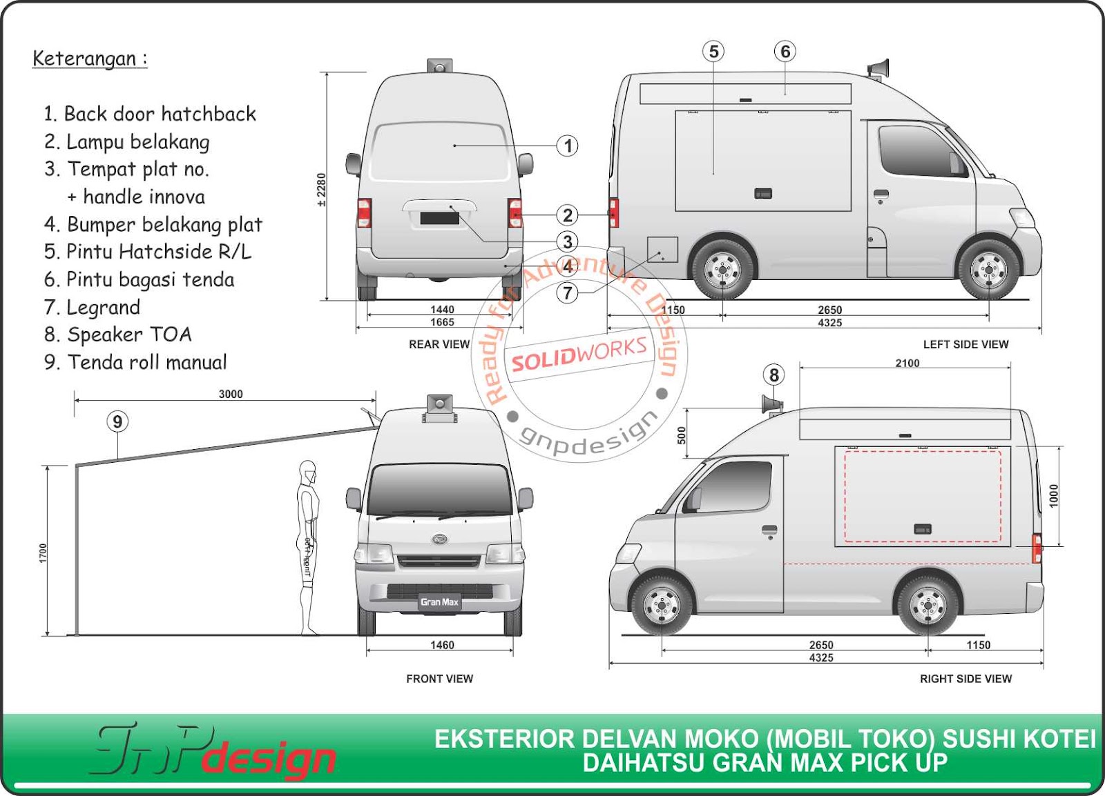 gnp design: Delvan Moko Sushi Kotei (Mobil Toko)