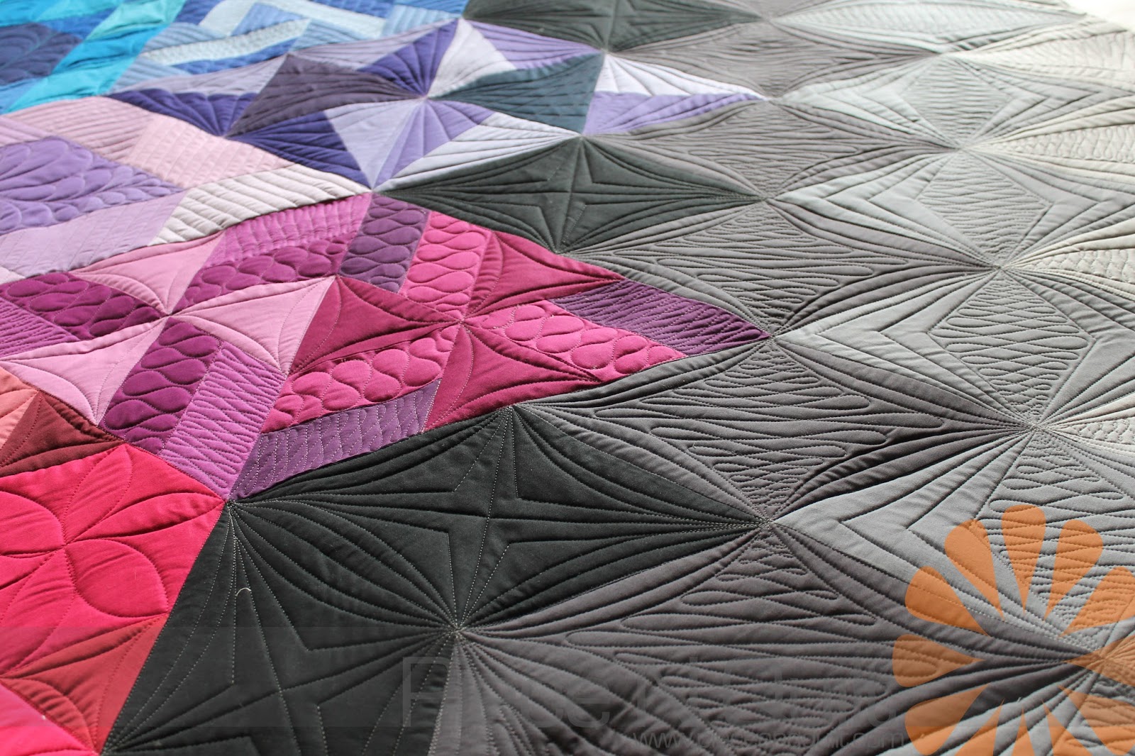 Piece N Quilt: Gravity Quilt - Custom Machine Quilting by Natalia Bonner