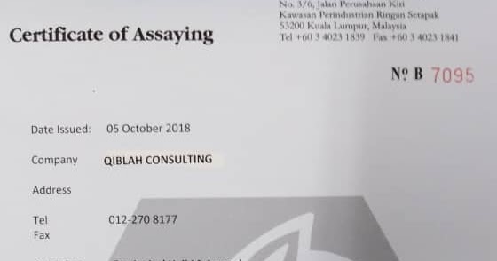 QiBLAH Consulting - Islamic Finance Advisory : CERTIFICATION for QC DiRHAM PRODUCT - 1 DiRHAM ...