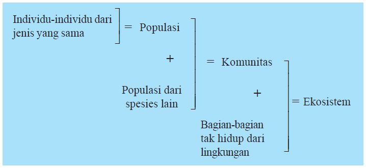 Pengertian Ekosistem, Ekologi, Populasi, Komunitas, Individu dan Habitat
