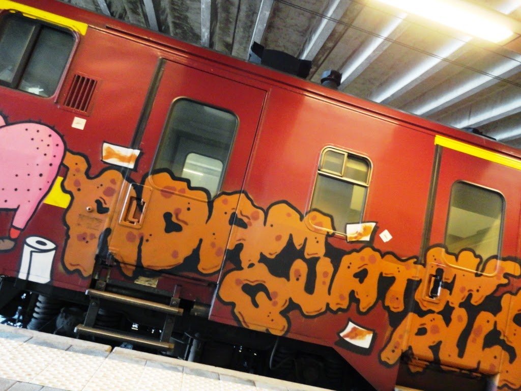 The colors of ... Adam, Quatch & Rush Art on Train