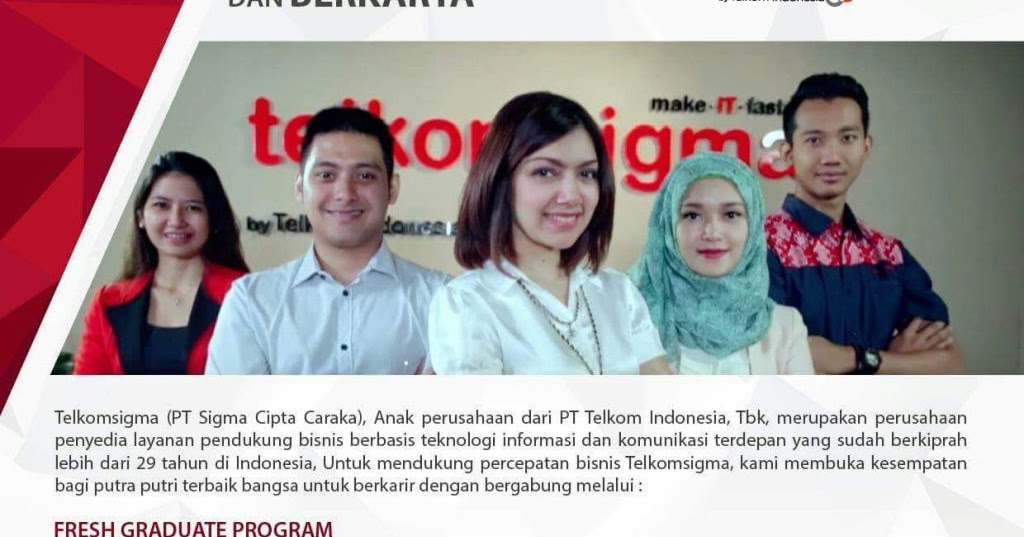 Lowongan Kerja Telkomsigma Hingga 14 Januari 2017 - Lokernas.com ...