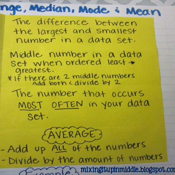 Mixing it up in Middle! : Statistics FUN (Mean, Median, Mode & Range ...