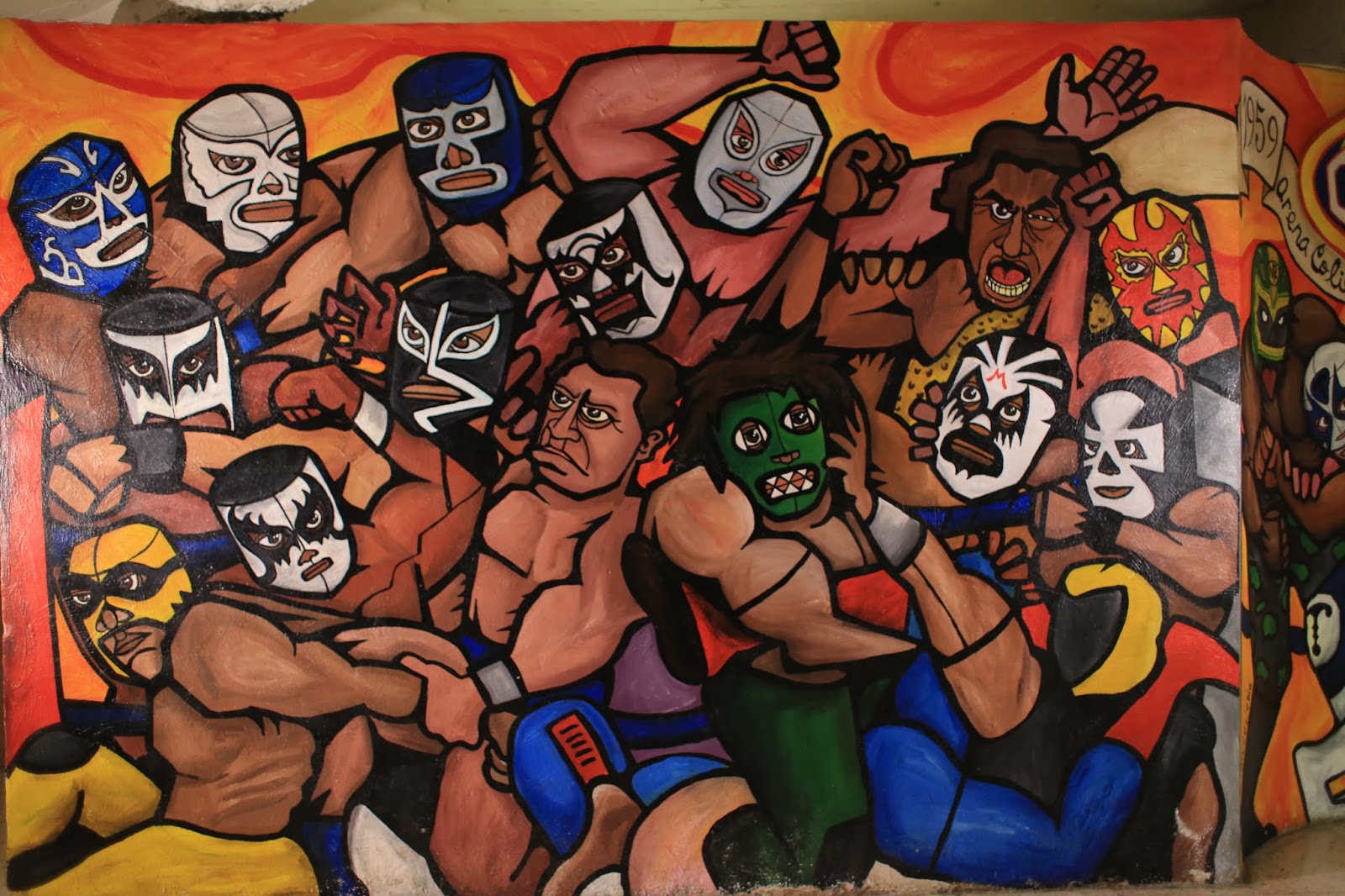 david eusebio: Mural Lucha Libre Mexicana
