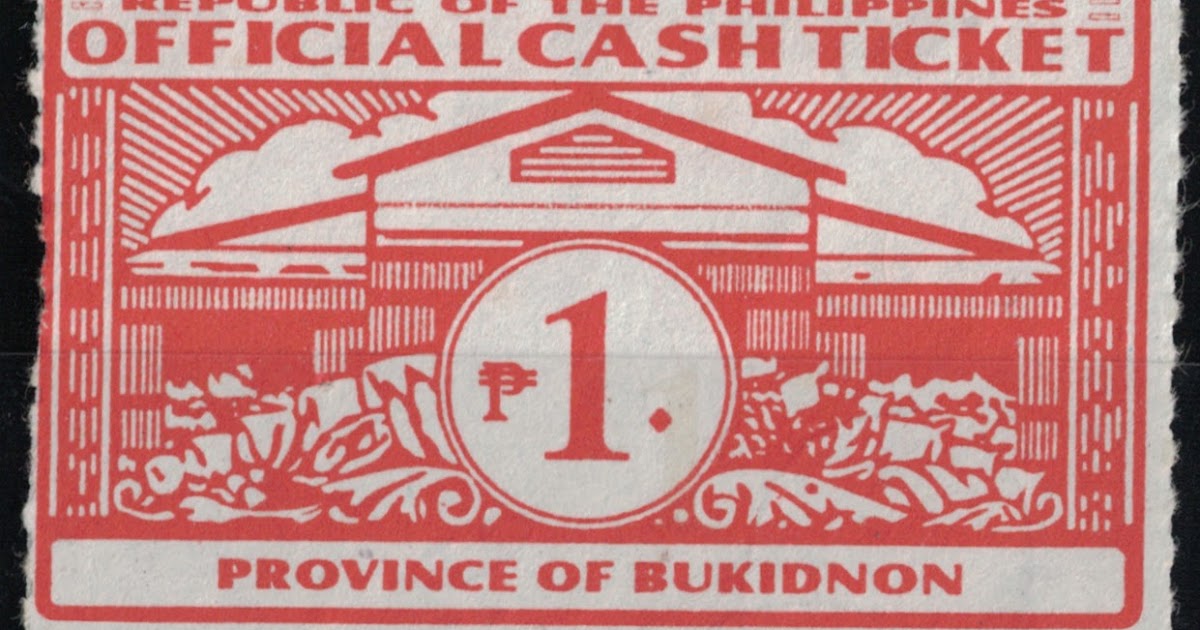 Philatelic Philippines: Official Cash Ticket : Bukidnon