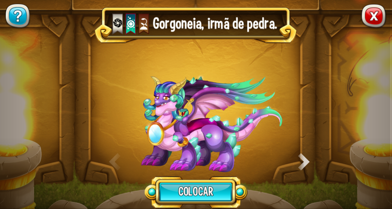 Dragão Gorgoneia - Mundo Antigo | Dragon City Rei
